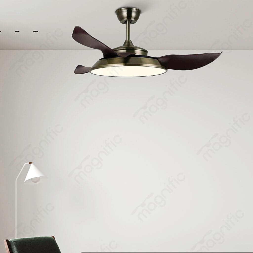Amor - 42" Stylish Antique Brass Ceiling Fan | Remote Control