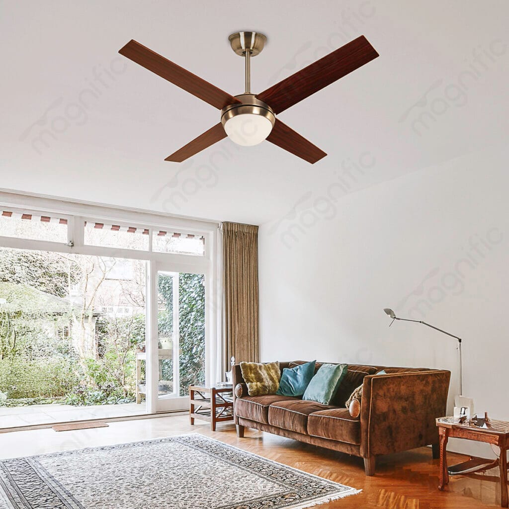 Euro - 48" Classic Design Ceiling Fan with Wooden Blades
