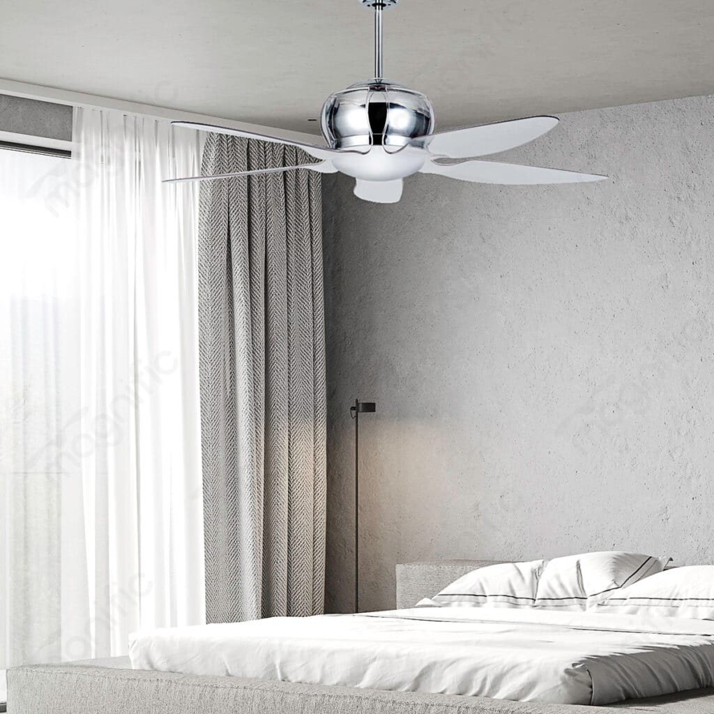 Iris - 52" Modern Ceiling Fan with Transparent Blades