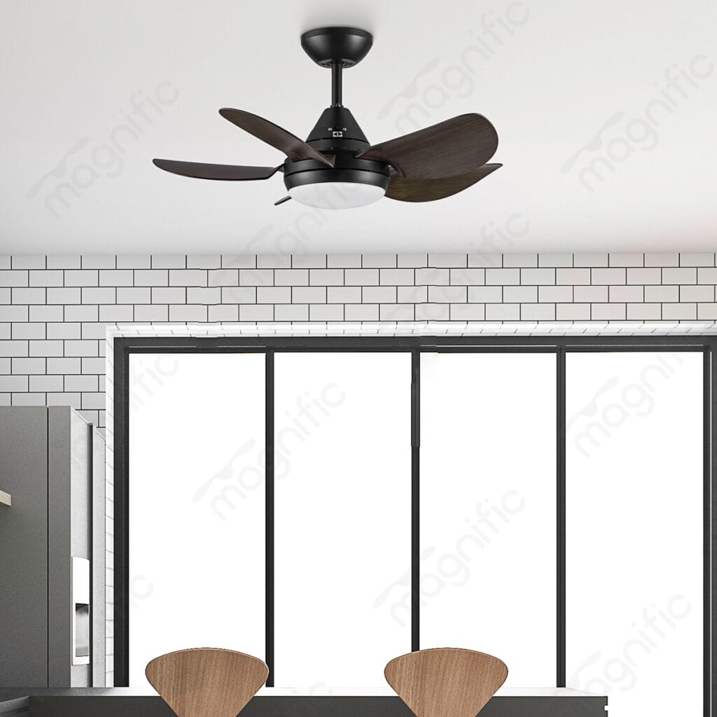Enigma - 30" Stylish Small Ceiling Fan with Light for Kitchen