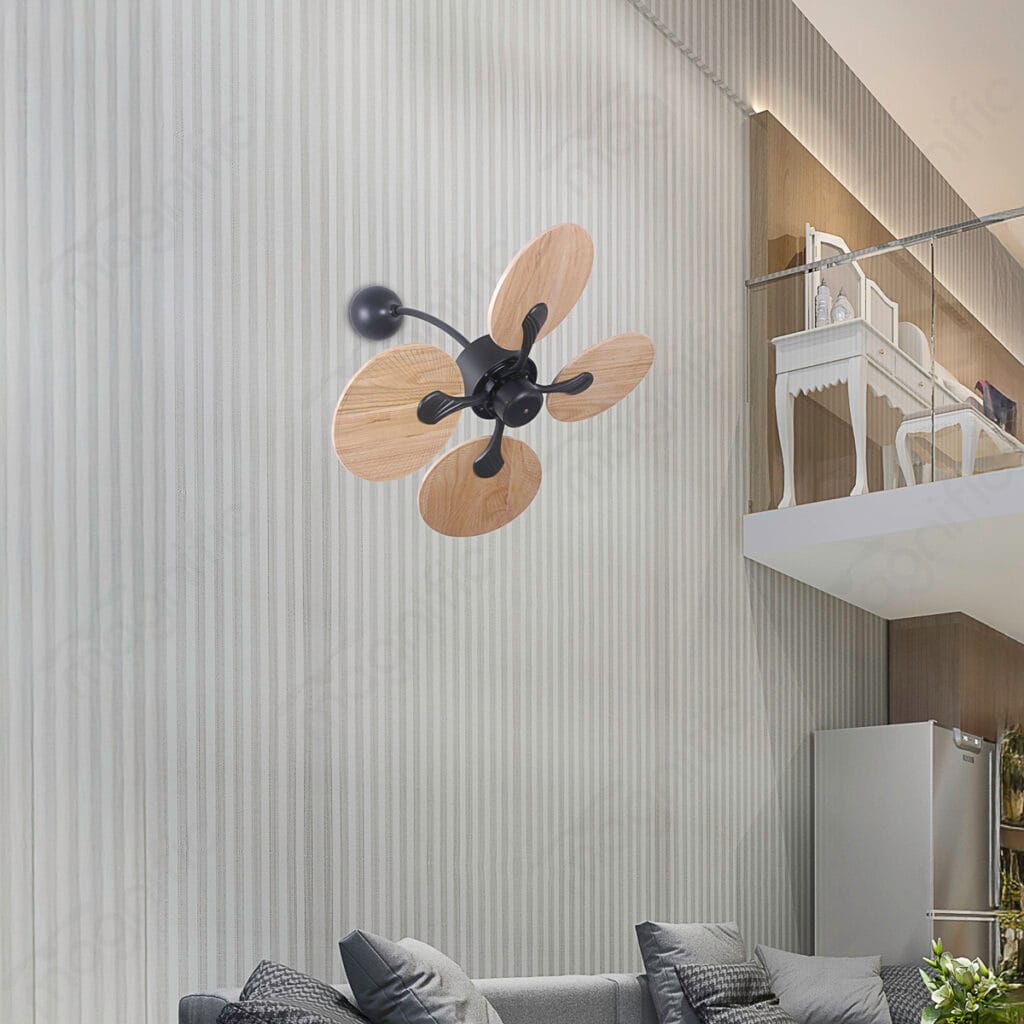 Opus Wall - 34" Wall Fan with Natural Wooden Blades