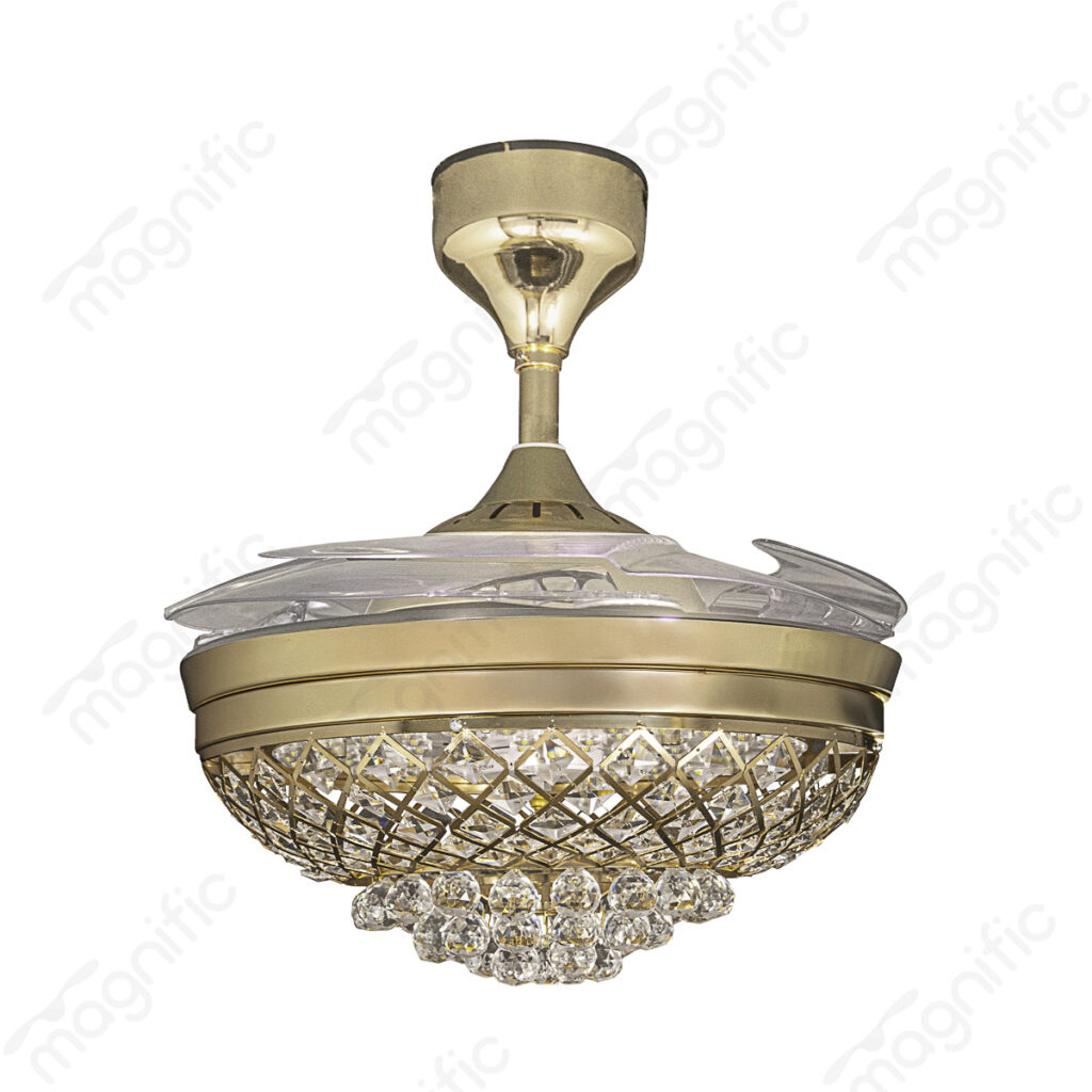 Ruby - 42" Crystal Ceiling Fan with Multi-Color LED