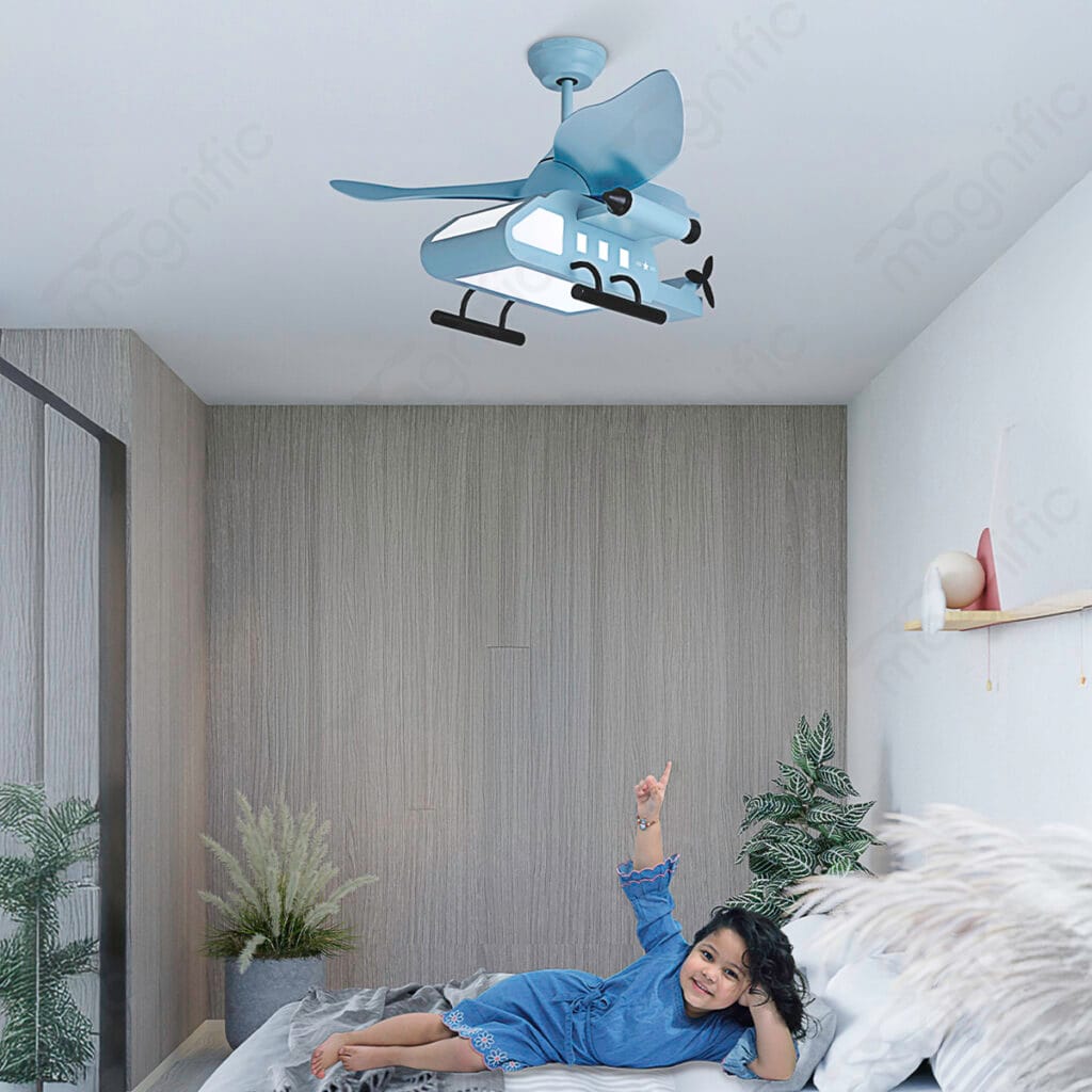 Aviator - 36" Helicopter Ceiling Fan with LED Light for Kids Rooms